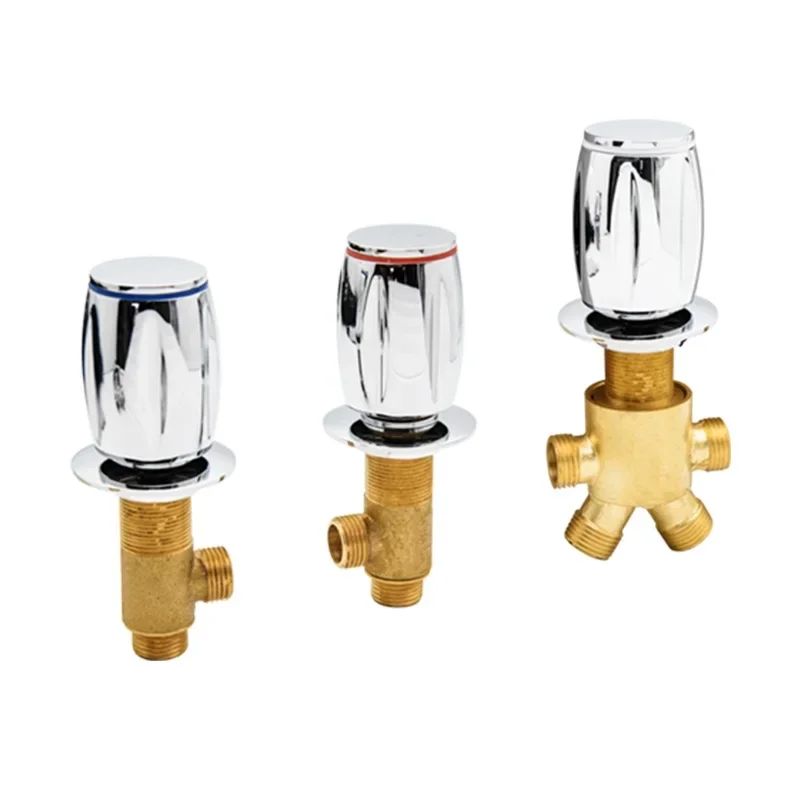 Gogo Copper Bathtub Faucet Switch Bathroom Shower 1/2in Cold & Hot ...