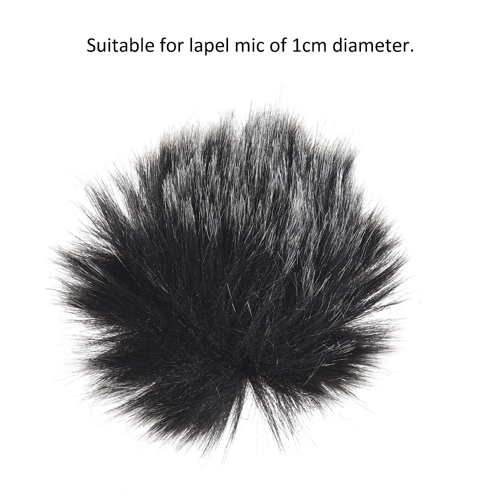 1cm Furry Outdoor Microphone Fur Sleeve Windscreen Muff Mini Lapel ...