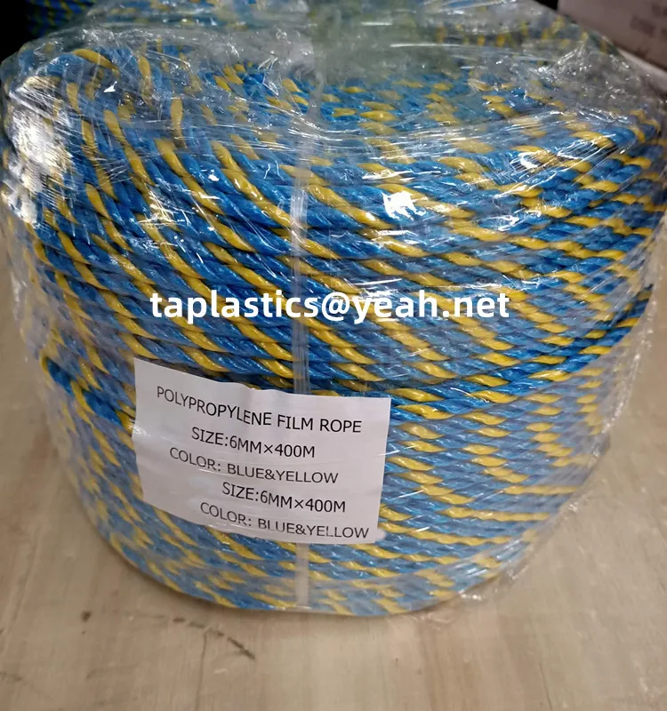 Marine Floating Split Film High Strength 6mm 3 Strand Twisted ...