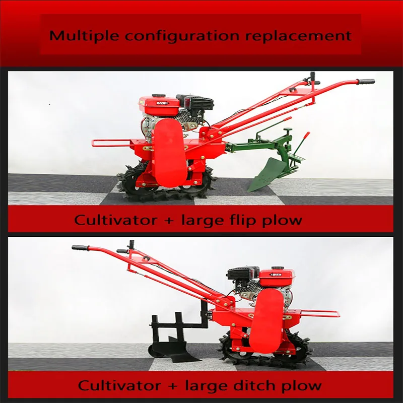 Chain Wheel Track Manual Plough Mini Power Tiller 16hp Garden Farm ...