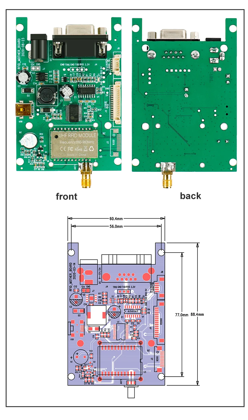 FONKAN FM-503 UHF RFID Reader Module for Arduino & Raspberry Pi - OEM