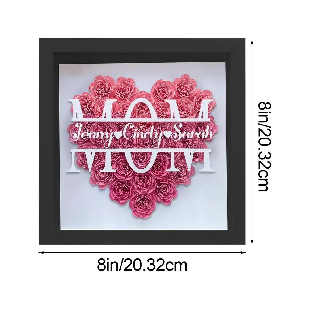 Customised Wooden Flower Shadow Box Transparent Shadow Box Frame For ...