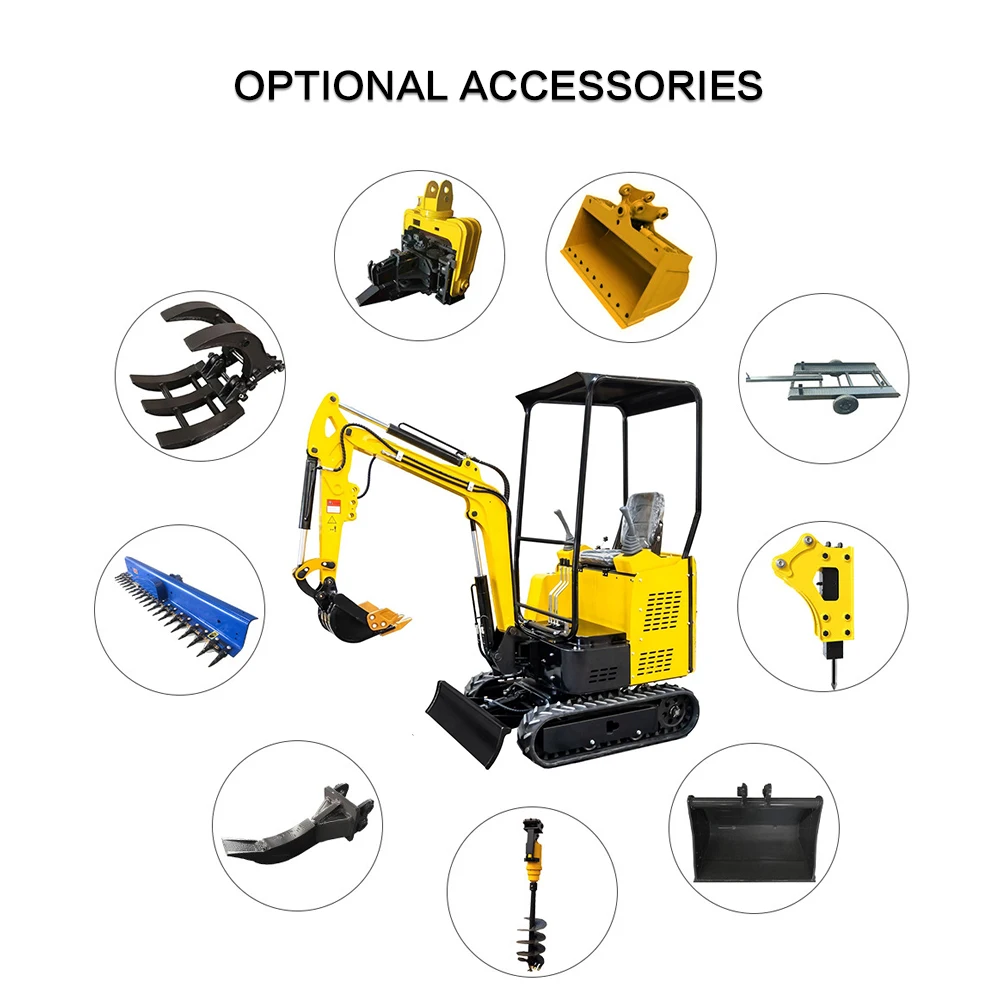 Shanghai 1.2tonne Excavadora Mini Rubber Track Small Hydraulic Compact ...