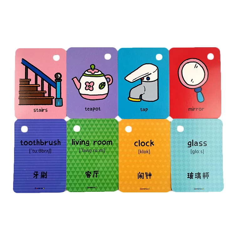 Customized Printing Design Educational Flash Cards With Color Box ...