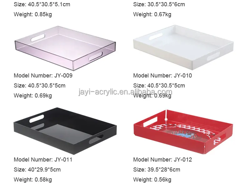 Custom Made Colored Acrylic Trays Square Tray for Bathroom, Vanity ...