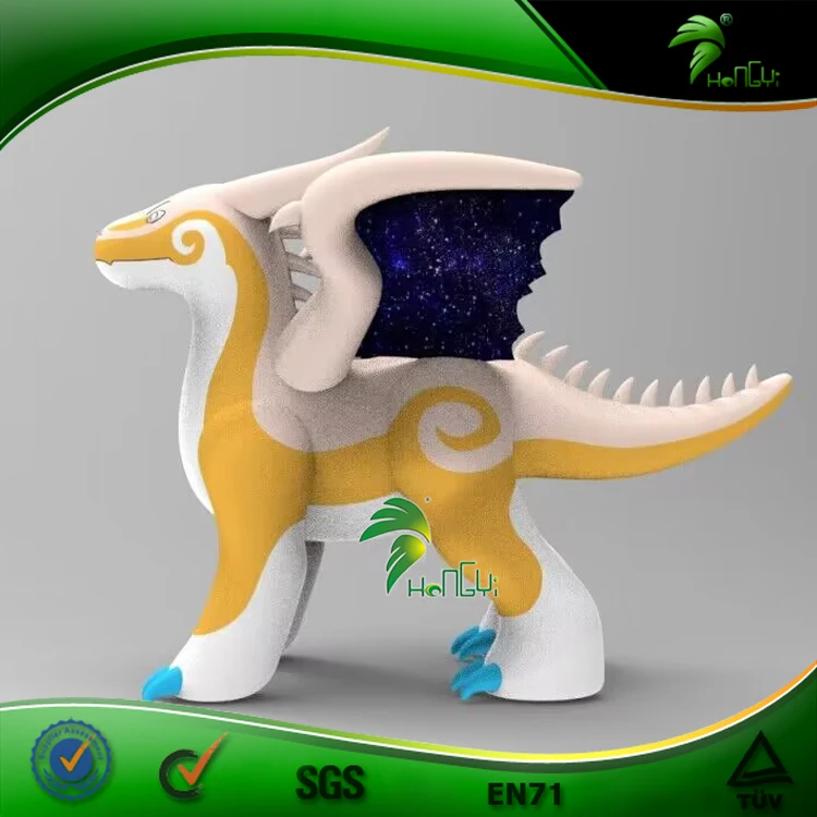Custom Yellow Green Inflatable Dragon Inflation Cartoon Animation ...