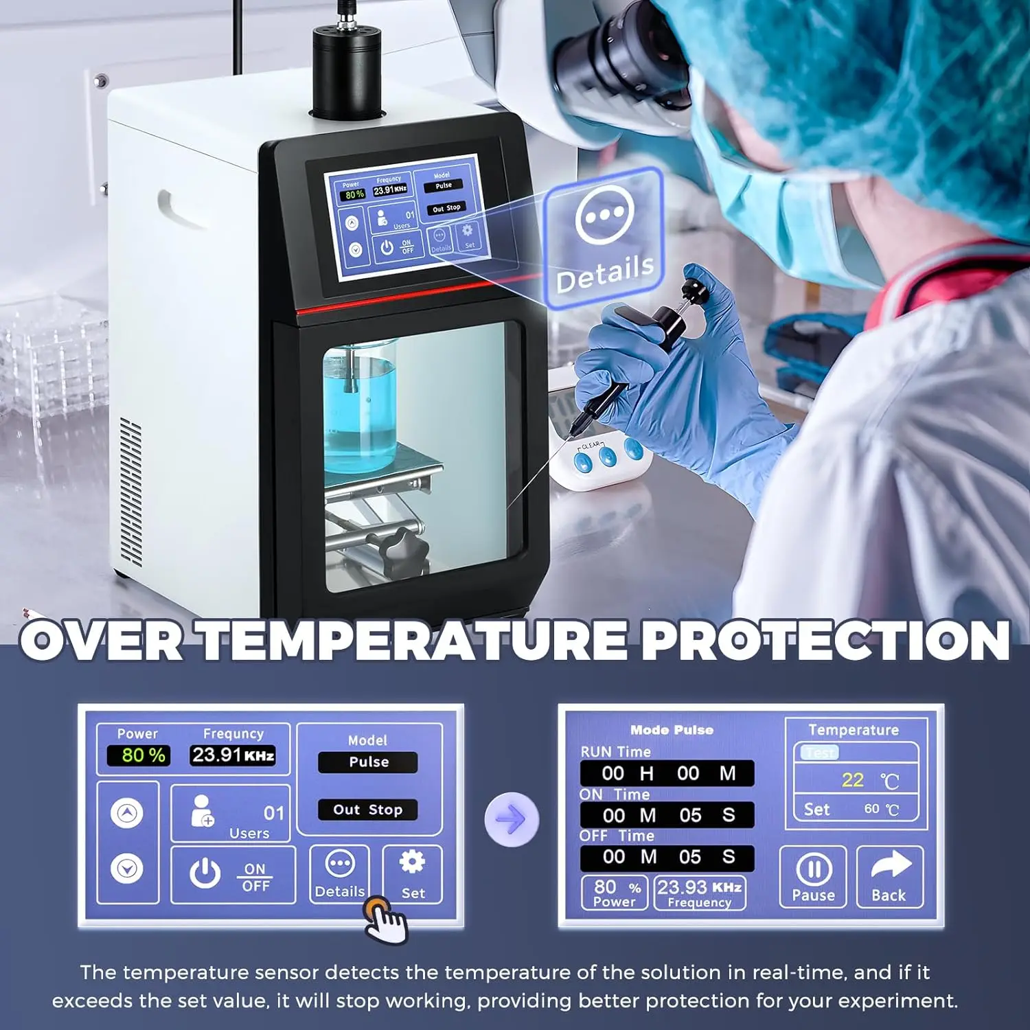 2000W Lab Ultrasonicator Homogenizers for Mixer Homogeneous Solution ...