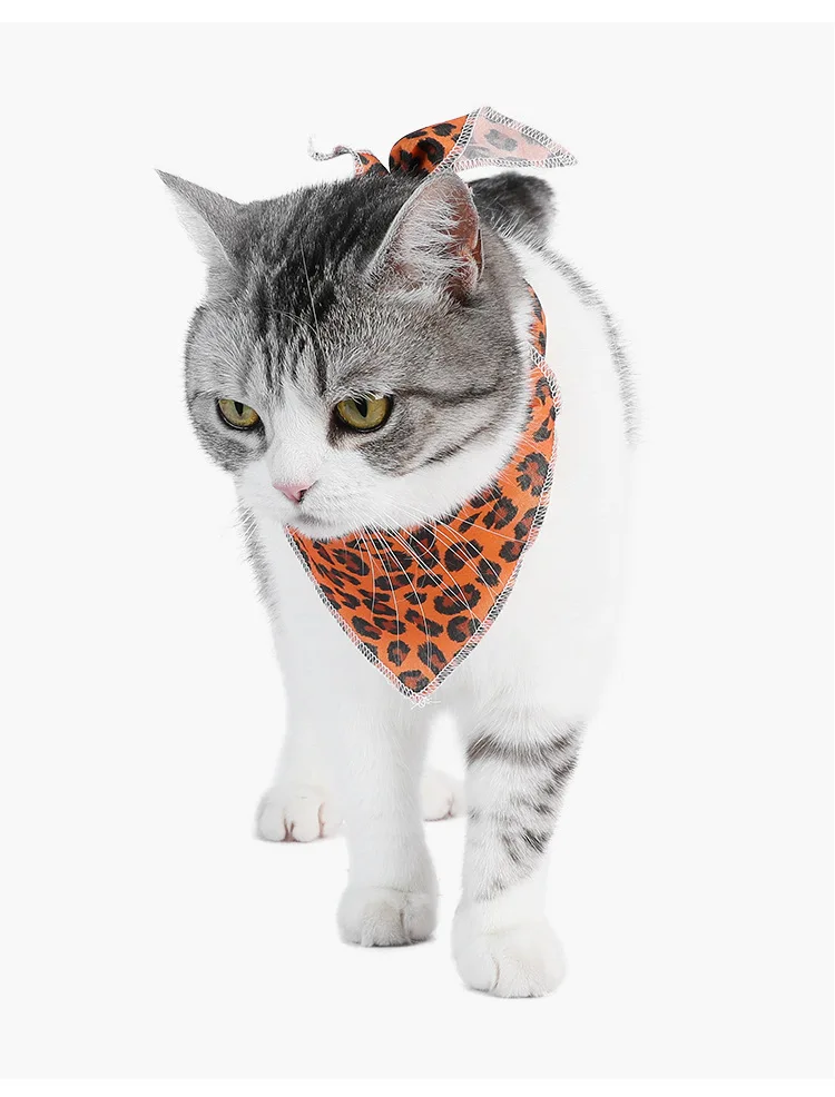 Nx 2024 New Pet Low Moq Customize Triangle Scarf Novel Leopard Print ...