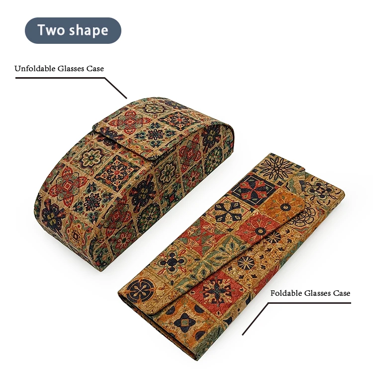 Cork Wooden Magnetic Triangle - Foldable Eyeglasses Case