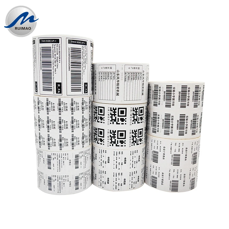 Factory custom printing QR code stickers waterproof bar code stickers ...
