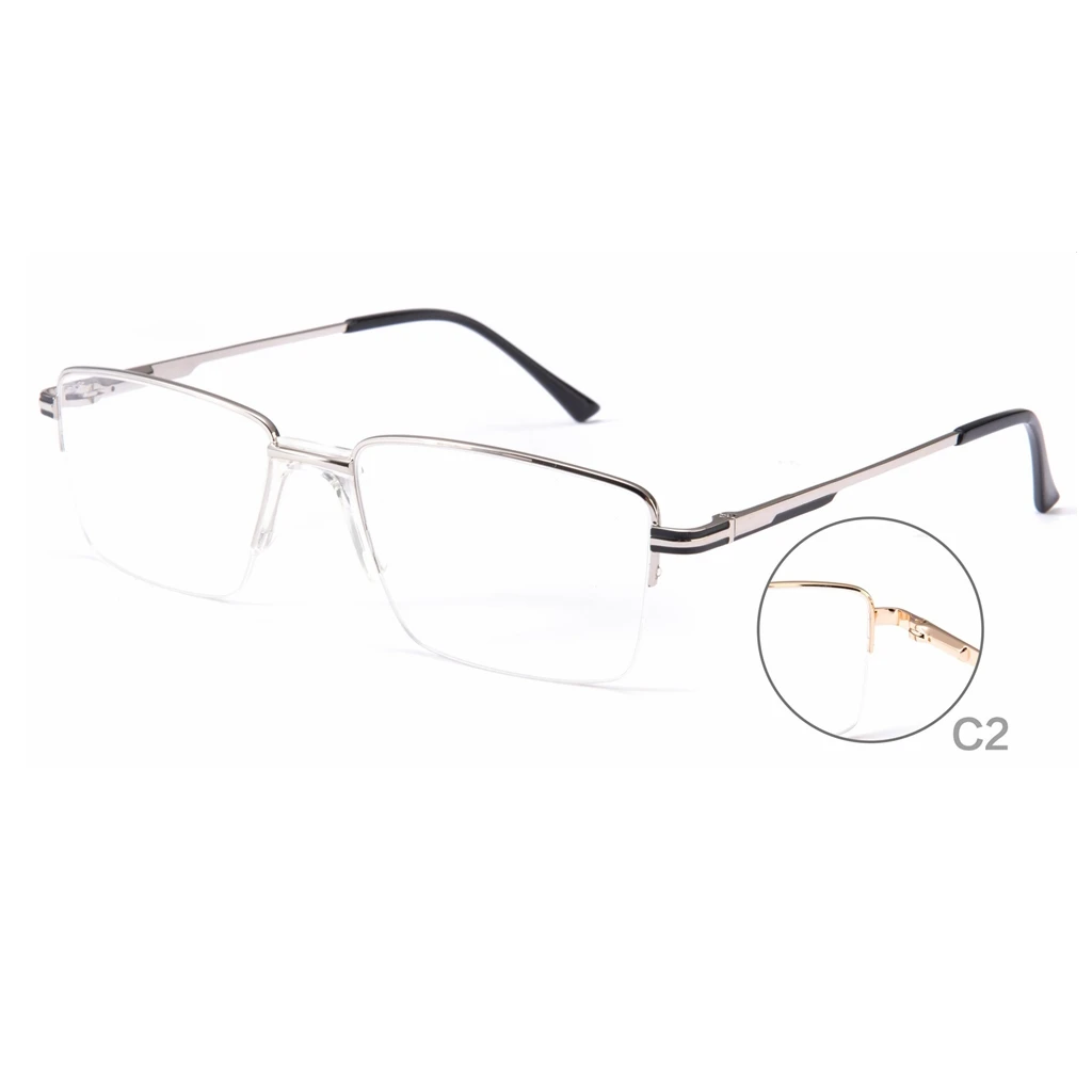Eyeglasses Frames In Rectangle With Broad Hinge Fashion Metal Frames ...