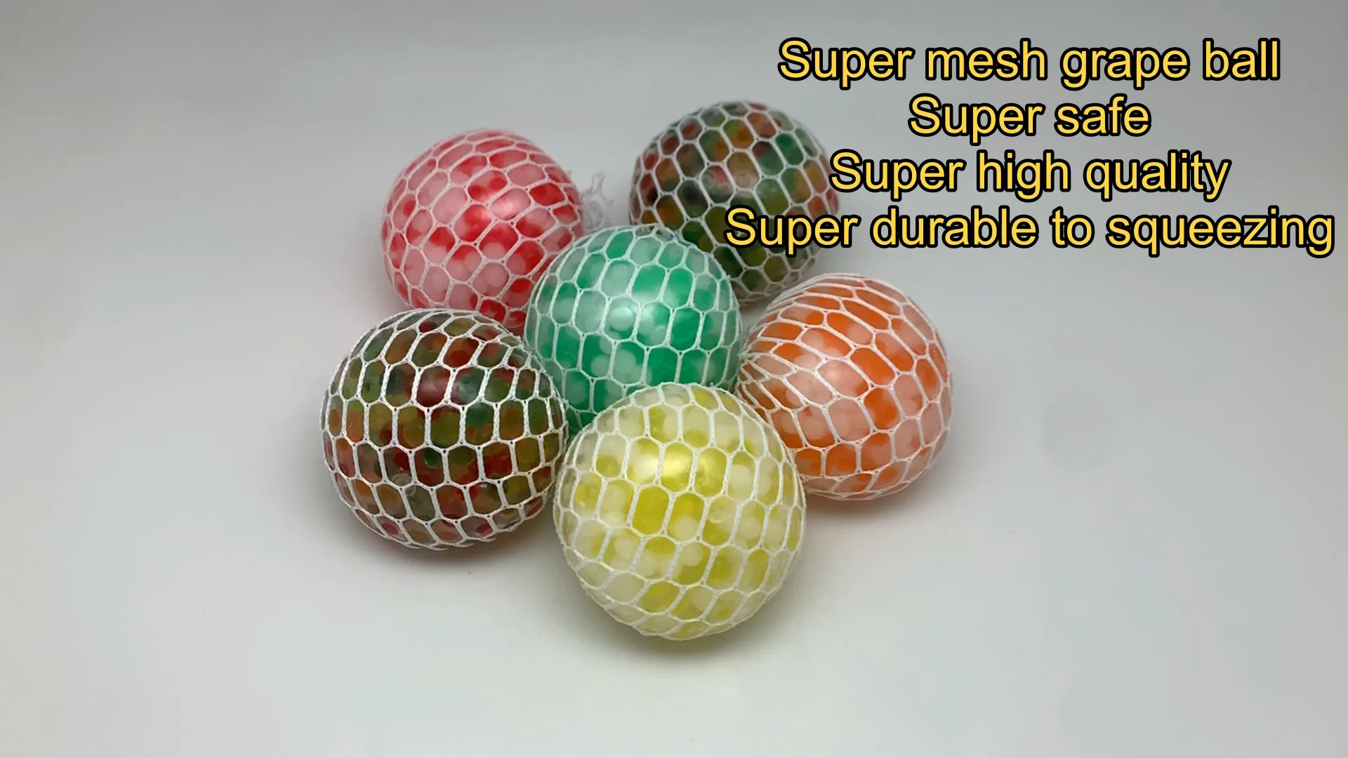 Soft Squishie Grape Mesh Ball Toys 4 Pack Water Beads Stress Relief ...