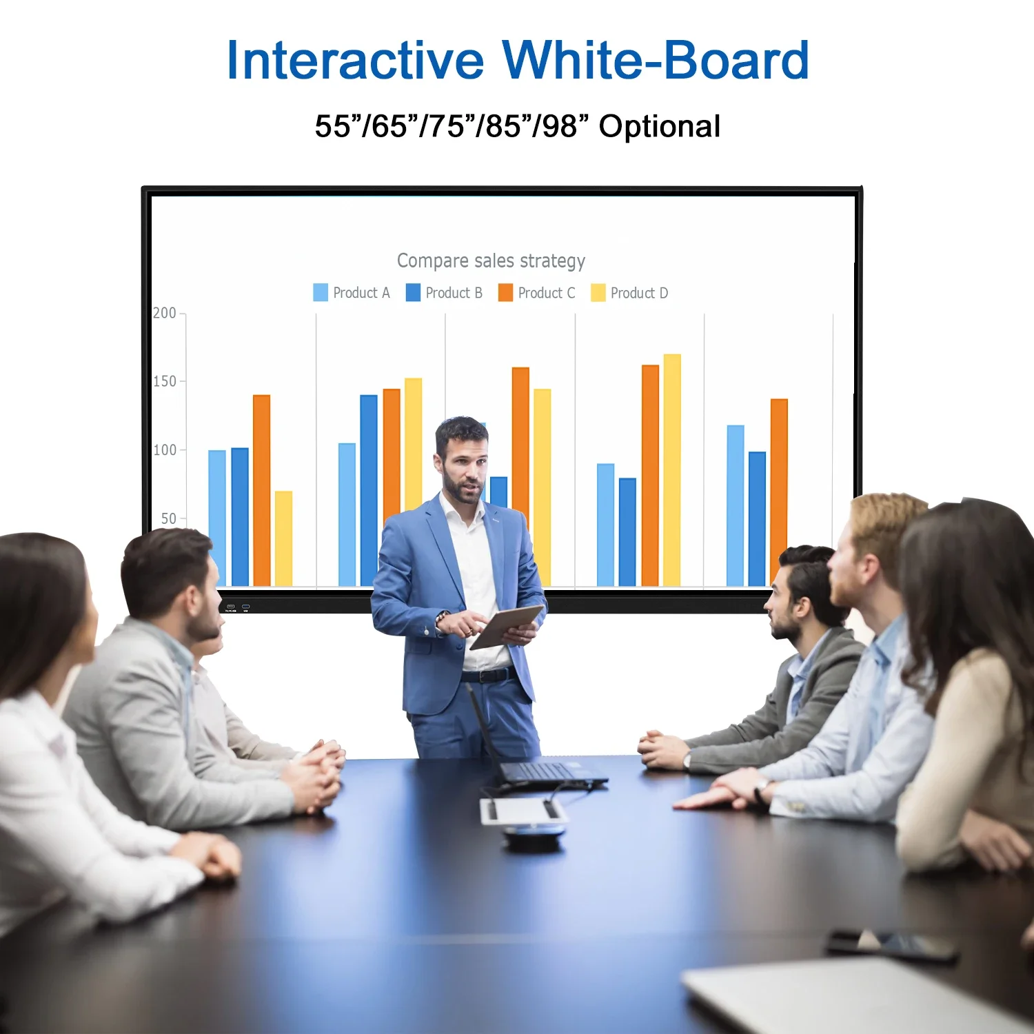 Hosda Ir Touch Interactive Digital Display 85 Inch Smart Board ...