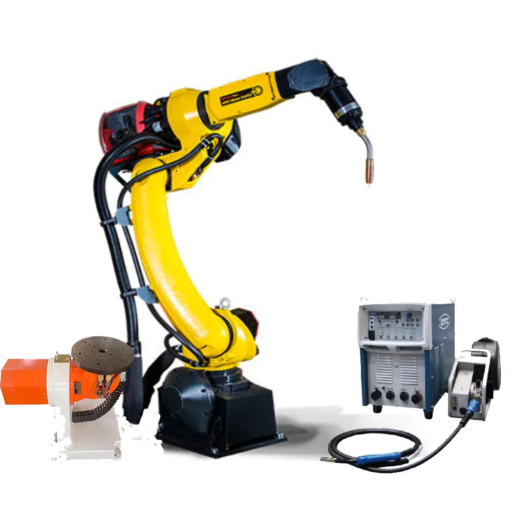 FANUC ARC Mate 100ID Welding Robot With MEGMEET Welder And Positioner for Welding Stainless ...