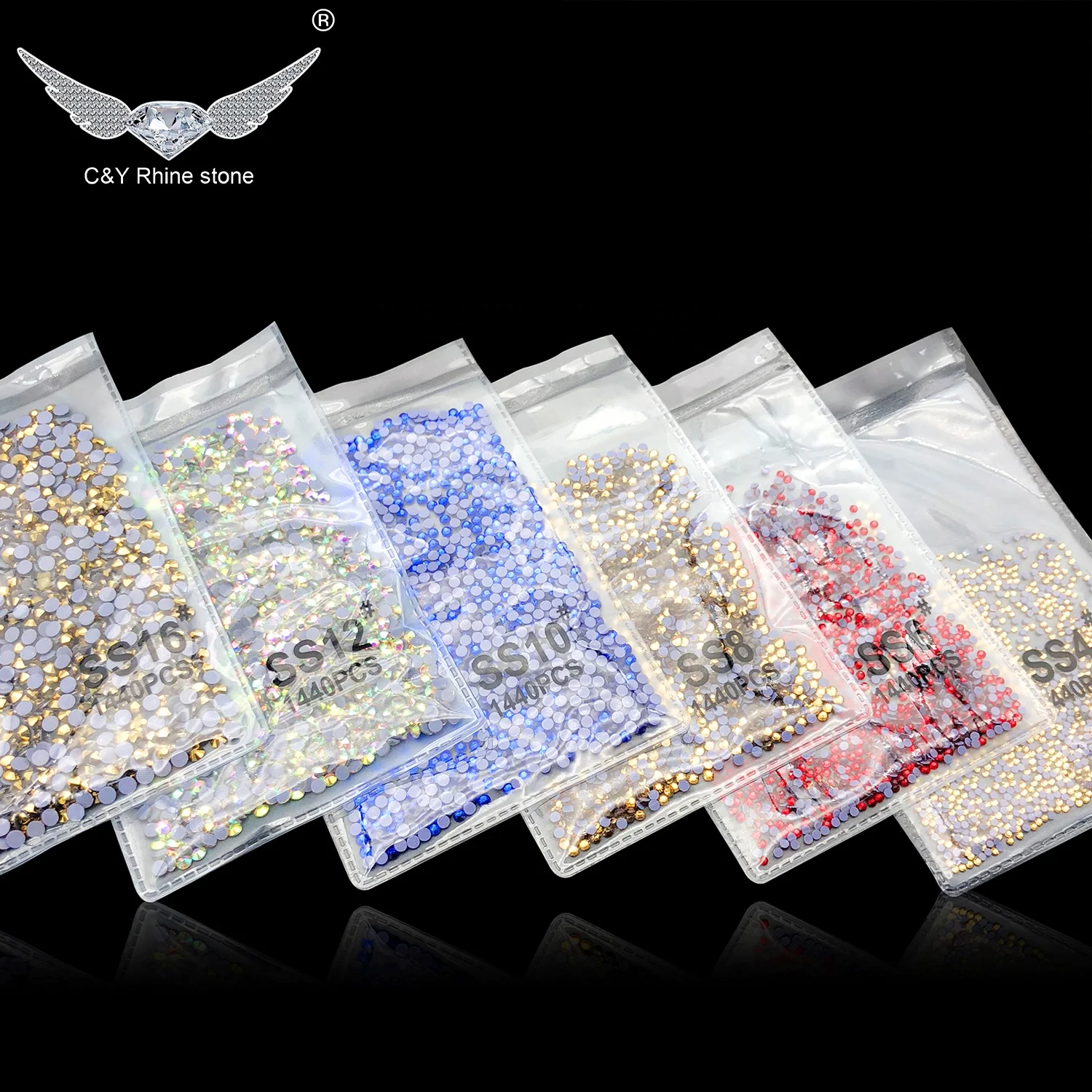 C&y Wholesale Glass Iron On Rhinestone Crystal Heat Transfer Washable ...