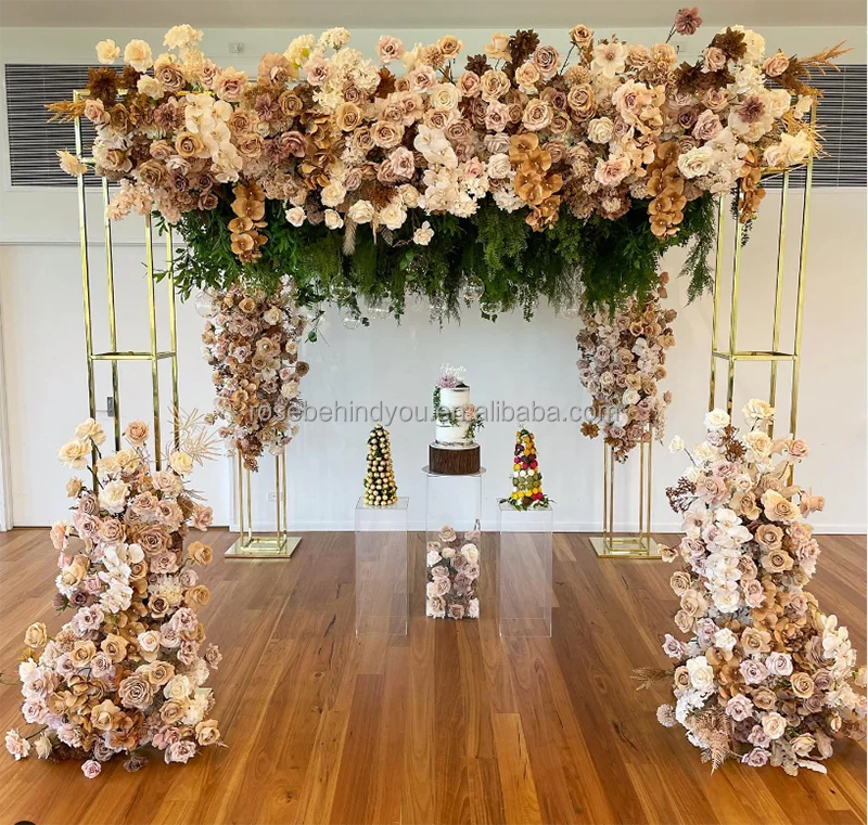 Gold Mirrored Arch for Wedding Stage Pillar| Alibaba.com