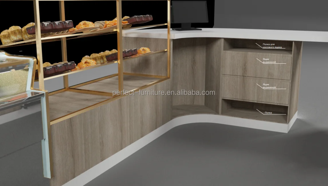 Exquisite Bakery Kiosk Design - Custom Bread Display