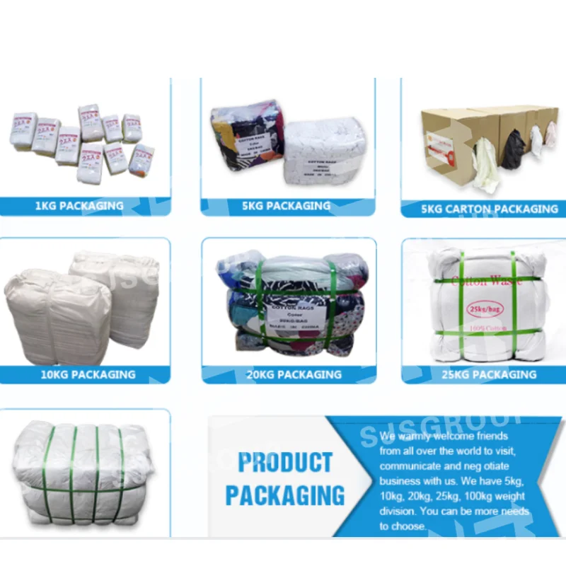 Wholesale Wiping Rag 10kg Bale Cotton T Shirt Rags Cotton Waste Marine ...