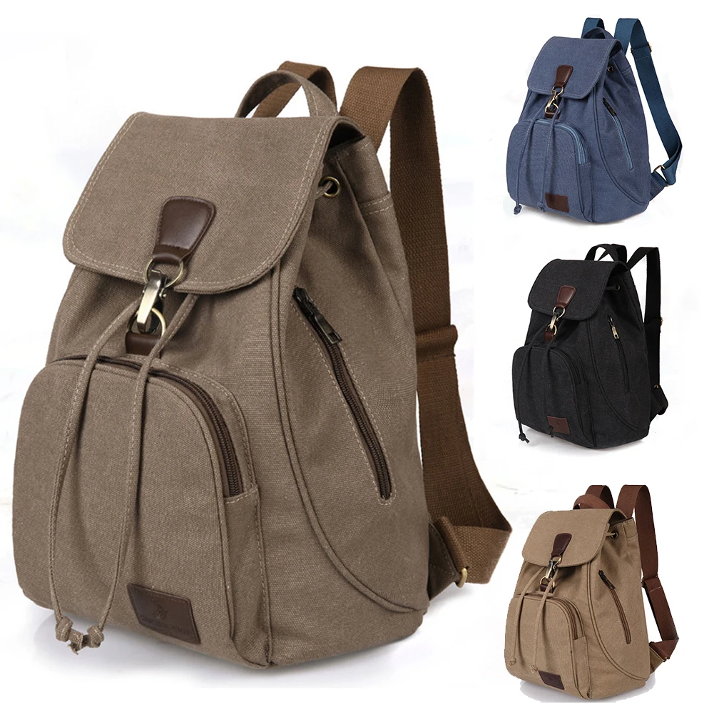 Wholesale Customized Logo Large Canvas Backpack Travel Outdoor Bag ...