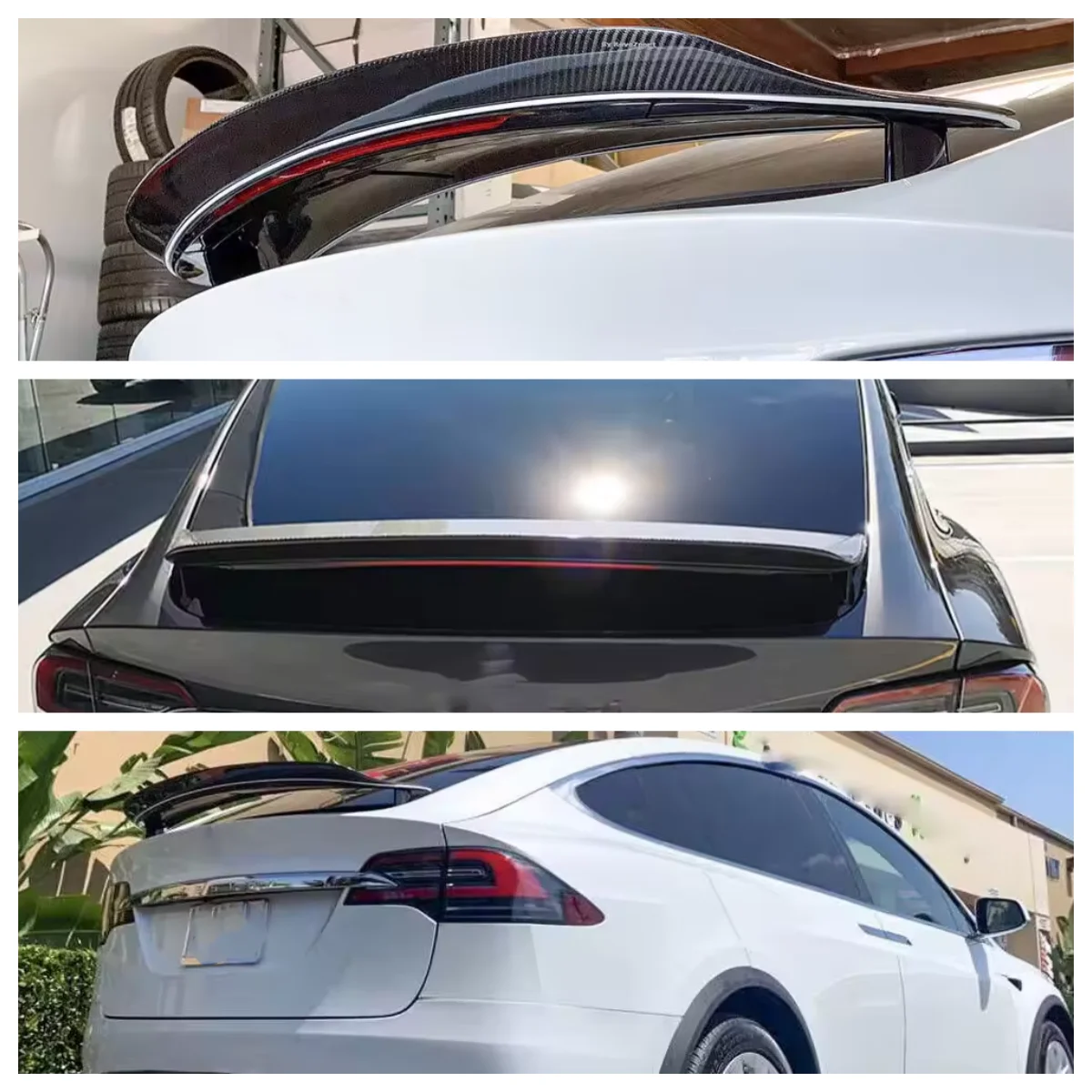 Model X Trunk Duck Tail Wing Carbon Fiber Rear Spoiler For Tesla Model ...