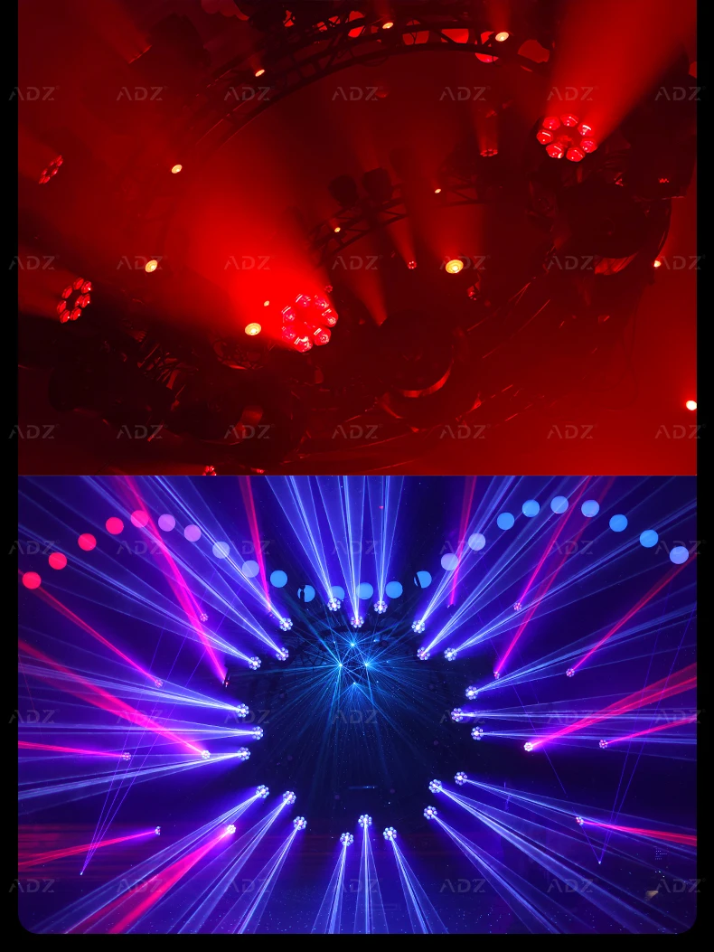 ADZ Led Stage Wash Dyed Light Wash 7*40W Laser 2IN1 RGBW