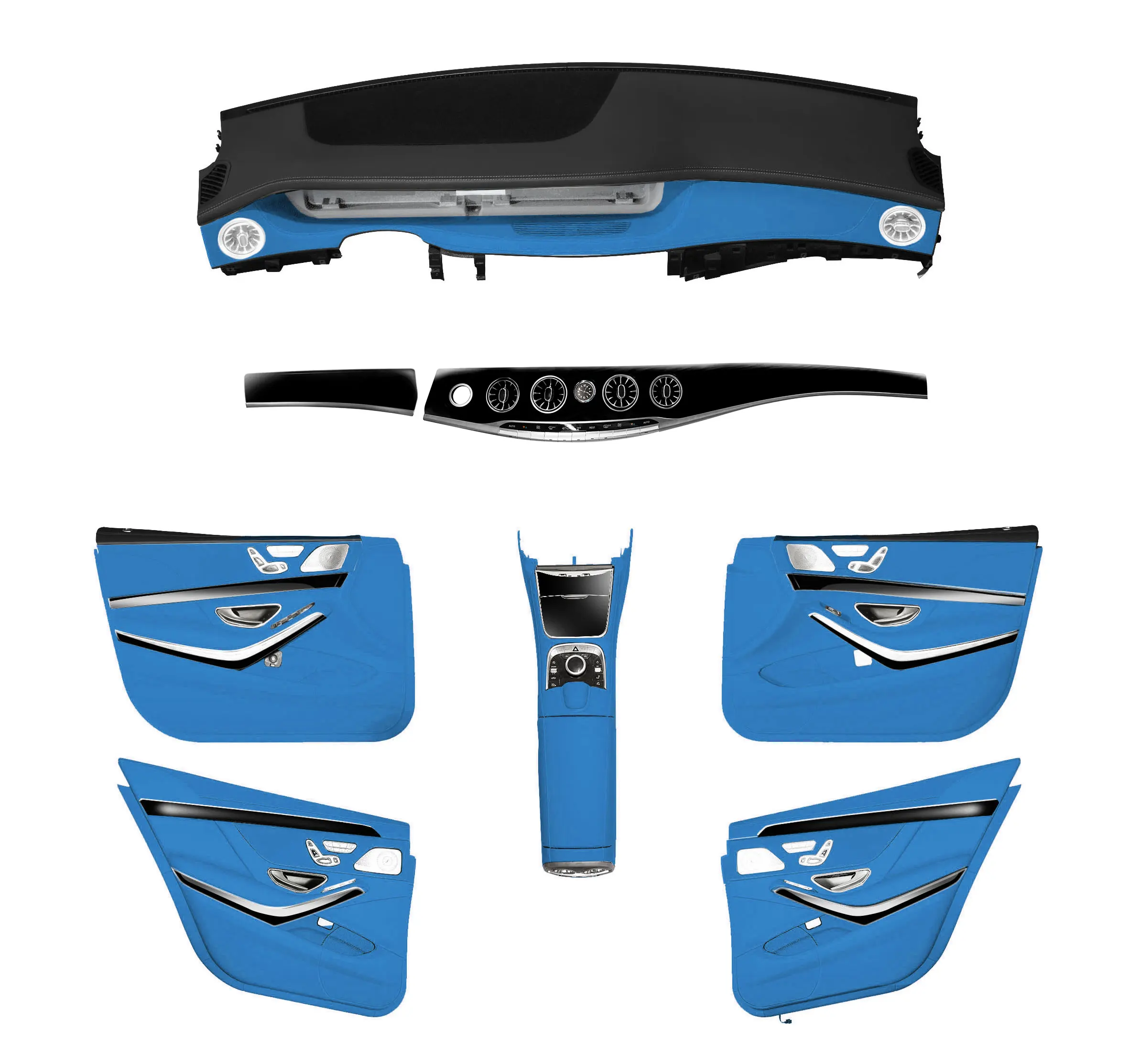 S-class W221 Upgrade To W222 Interior Upgrade Kit Full Interior Kit For ...