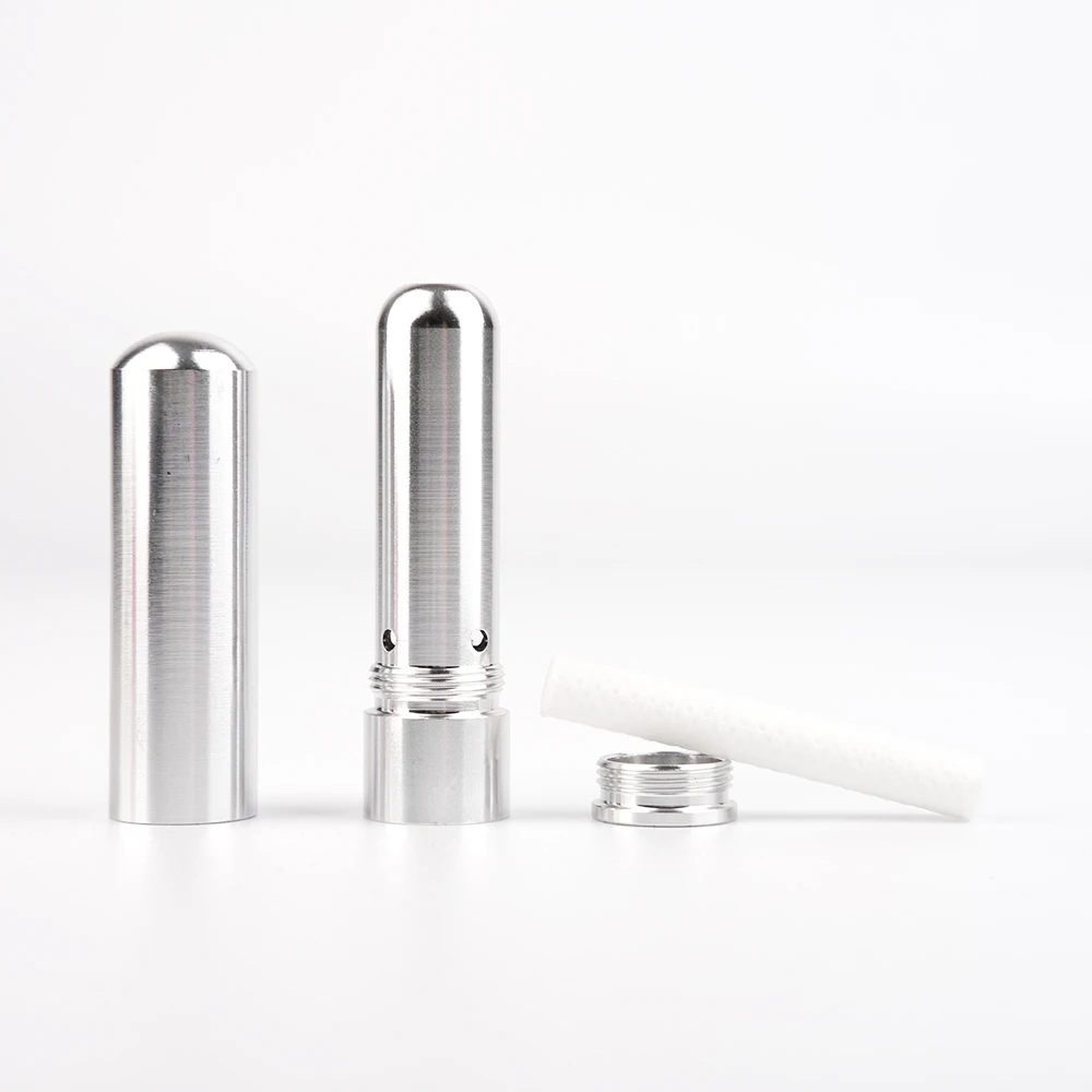 Refillable Aluminum Blank Nasal Inhalers tube stick DIY Nasal Inhaler ...