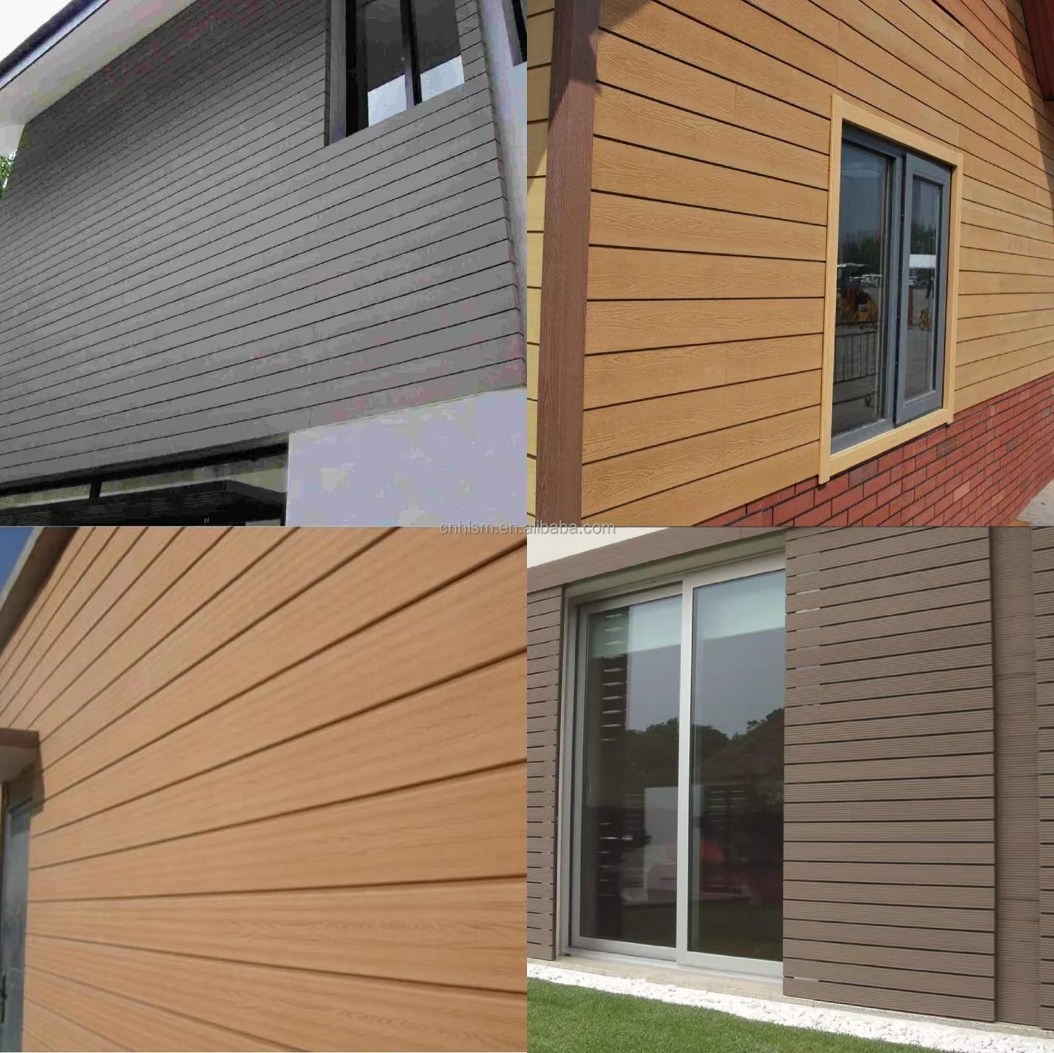 2025 Latest Modern Waterproof Wood Cladding WPC Outdoor Wall Panels PVC ...