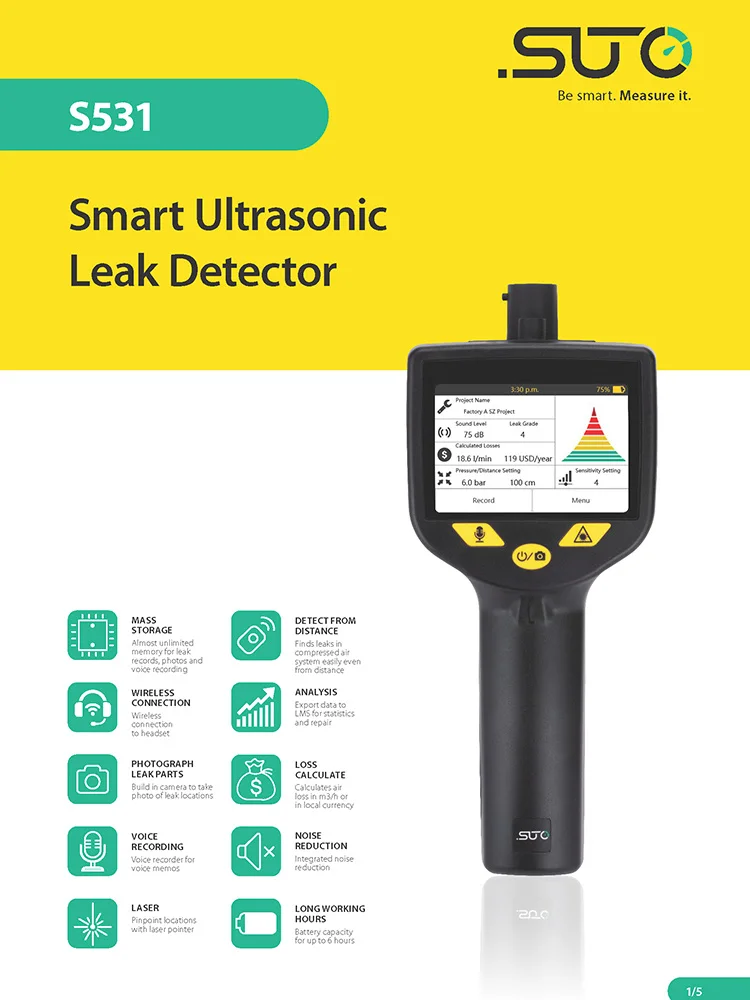 SUTO S531 Smart Ultrasonic Leak Detector - Reliable & Efficient