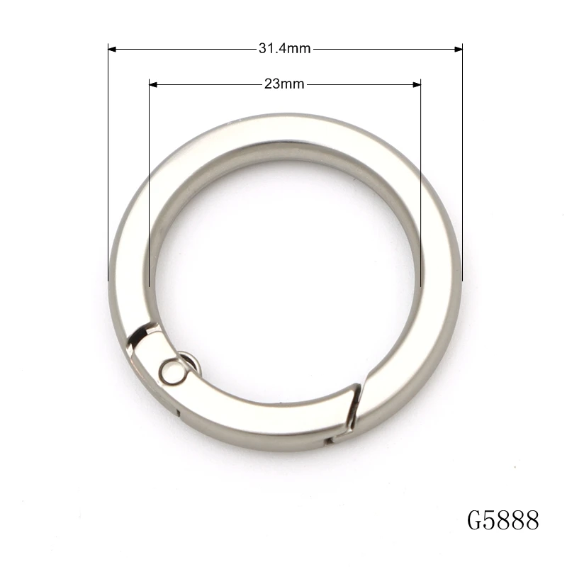 Custom Circle Snap Clip Hook O Ring Spring Gate Clasp