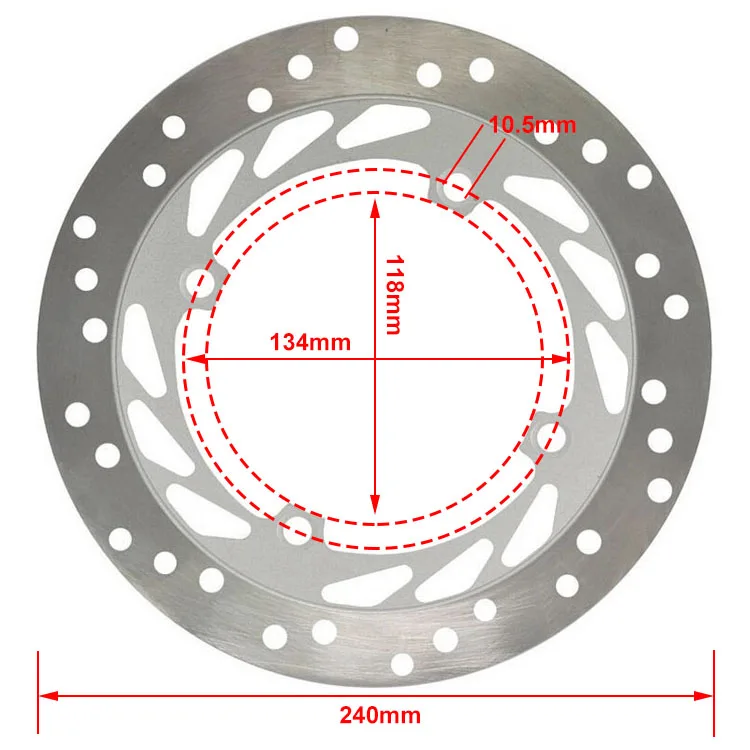 Wholesale Custom 240mm Motorcycle Front Brake Disc for Honda NX 250 AX-1