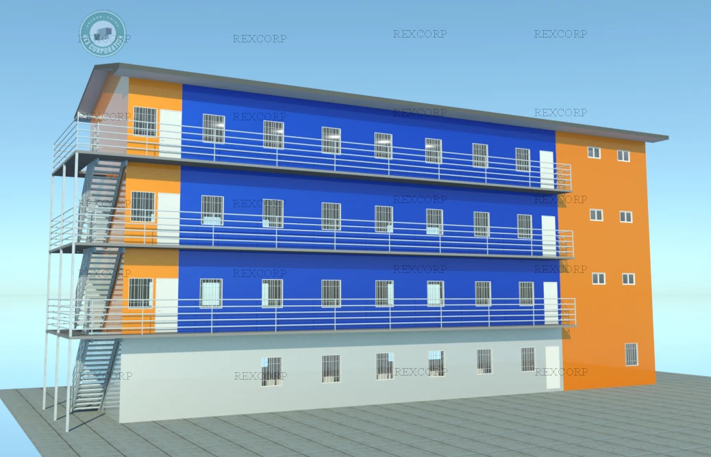 Customized Floorplan 4 Storey Modular Container University's Apartment ...