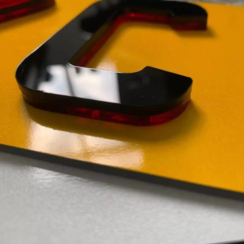 Custom Acrylic Letters with 3M Adhesive for Car Plates