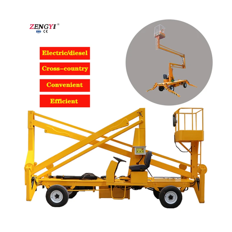 Spider Crawler Truck Cherry Picker Trailer Diesel Lifts Mounted 10m ...