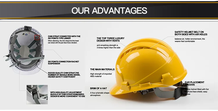 Professional Engineering Construction Safety Helmet Ce En397 Certified ...