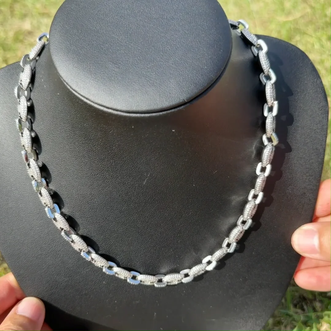 Customize Gold Plated Hip Hop Jewelry Vvs Moissanite 10mm Cuban Chain ...