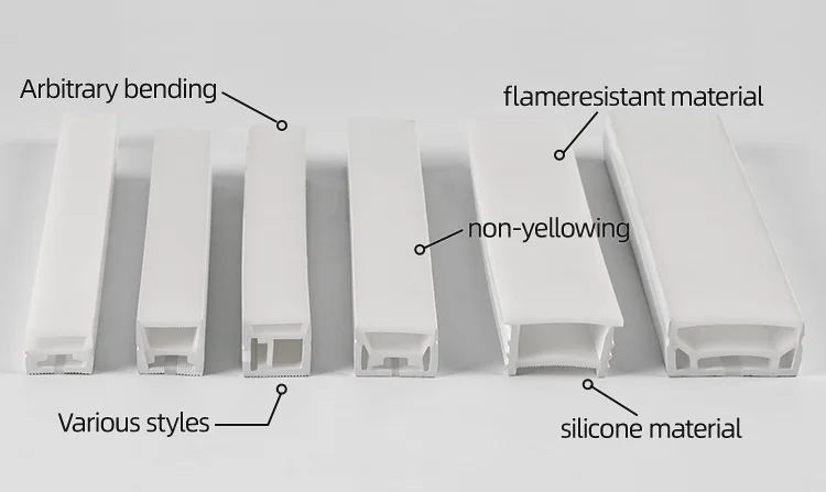 Customized Flexible Waterproof Silicone LED Profile, 20*10mm - Ideal ...