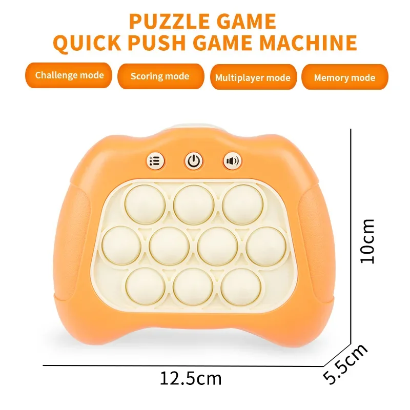 2025 New Quick Pop Light up Console Game Fast Push It Fidget Toy Quick ...