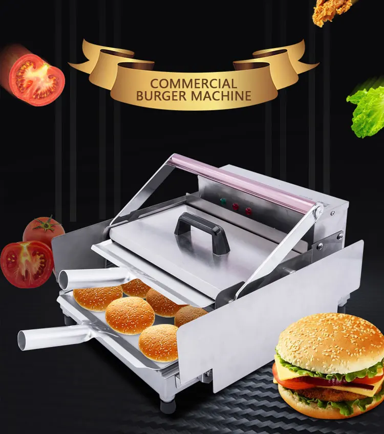 Hamburger Bun Grill Making Machine Burger Toaster for Restaurants ...