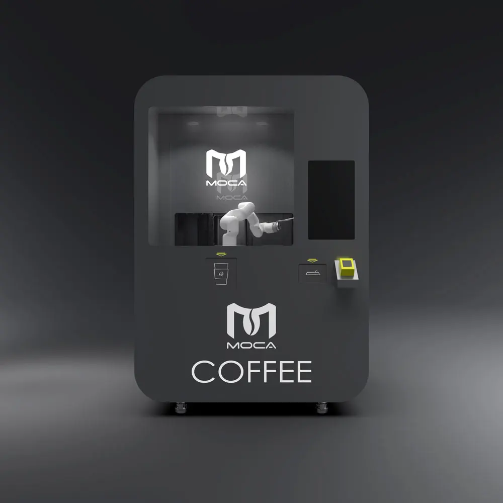 Smart Robot Arm Coffee Vending Machine Fully Automatic Standing Vending ...