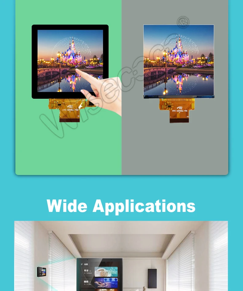 LCD 4 Inch Mipi Display 720x720 IPS - Wisecoco TFT Panel