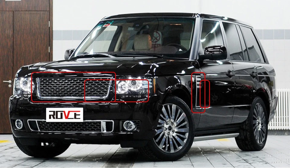 Rovce Front Bumper Mesh Grill Fenders For Land Rover Rang Rover Vogue ...