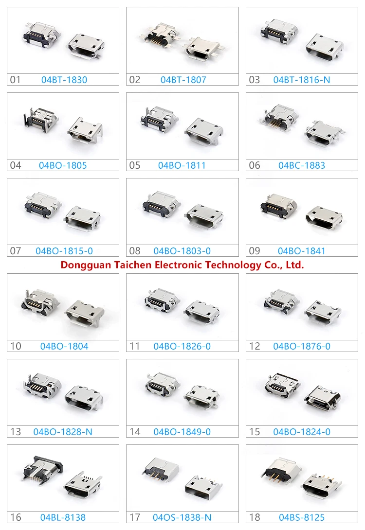[ Various Micro Usb Connector ] Factory Wholesale Type A/b Male/female ...