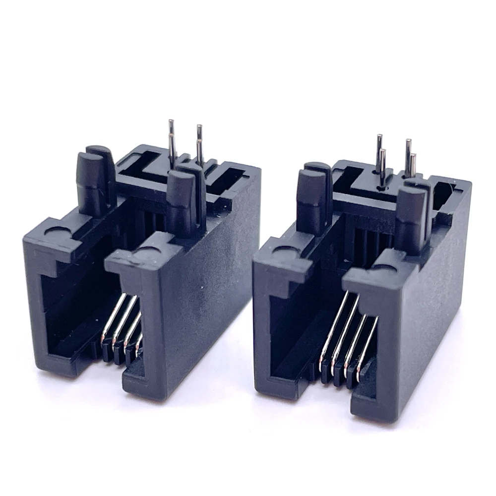 Soulin RJ45 network PCB modular Jack 4p4c Rj45 female connector single router ethernet port rj45 ...