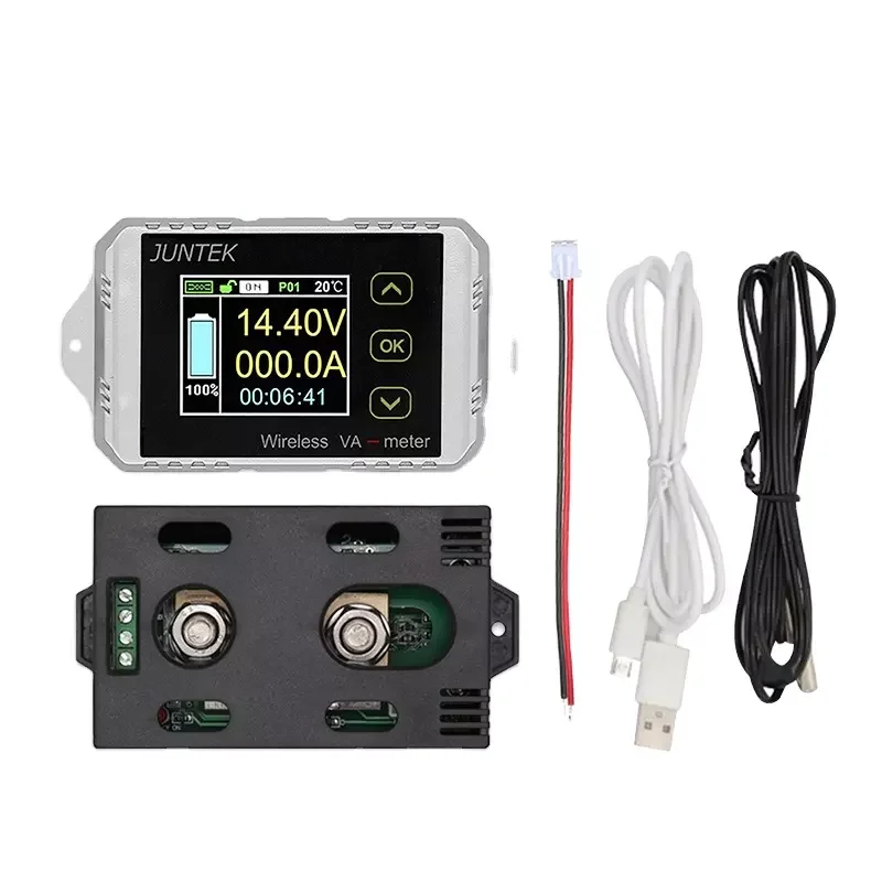 Vat1100 Meter Electric Vehicle Coulometer 100v 100a Lcd Digital Wireless Dc Voltage Current Va ...