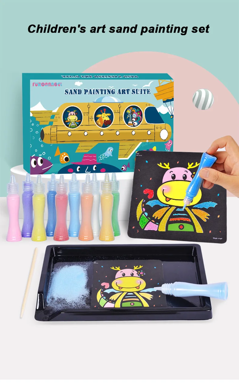 Diy 3d 10 Colors Sand Painting Drawing Toys - Buy Sand Painting Kit ...