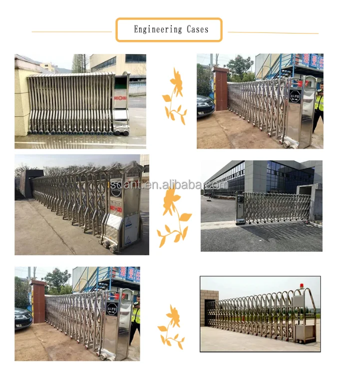 Ant Driveway Electric Motorized Retractable Stainless Steel Folding ...