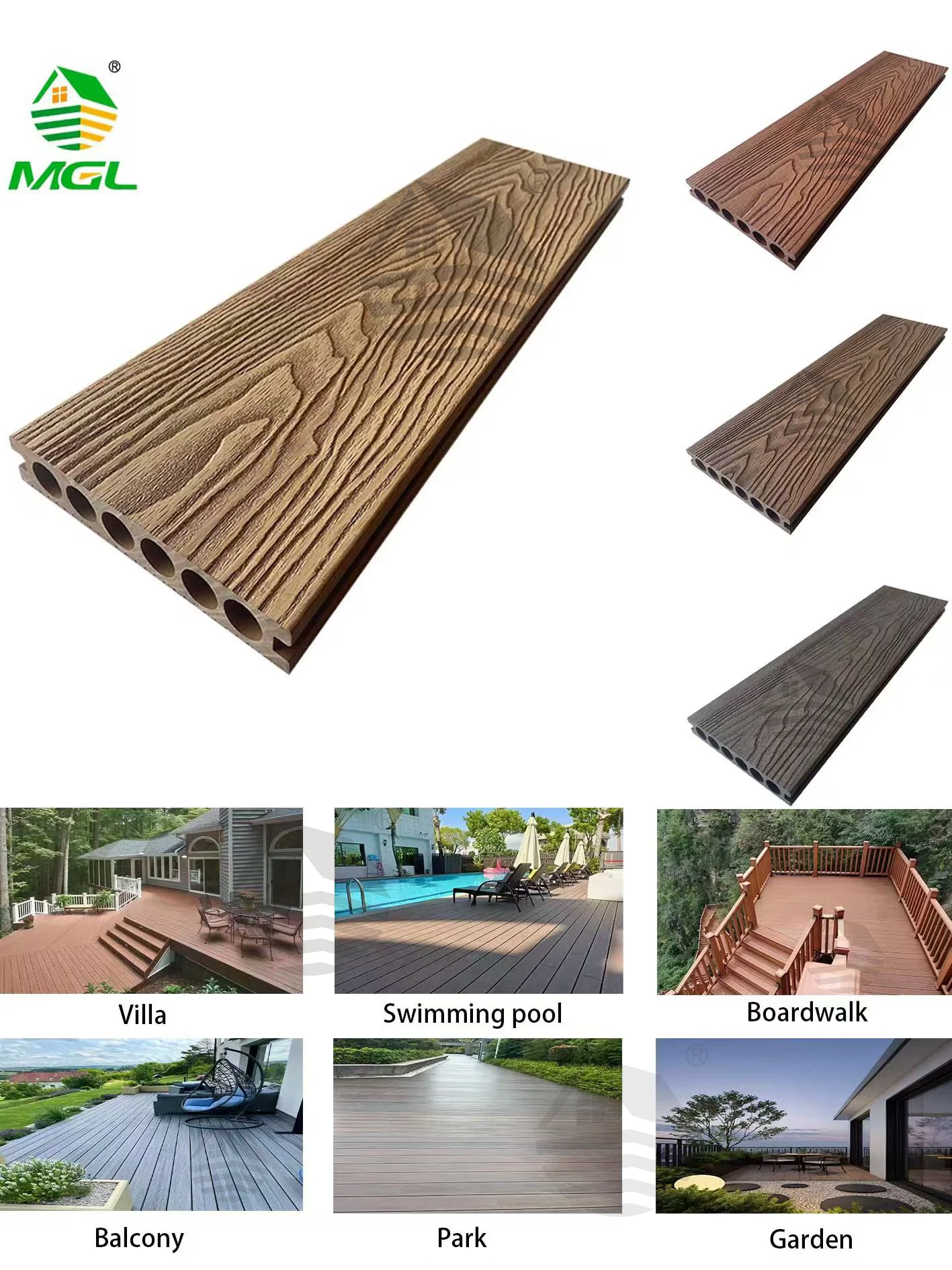 Eco-friendly WPC Composite Decking - Durable & Stylish