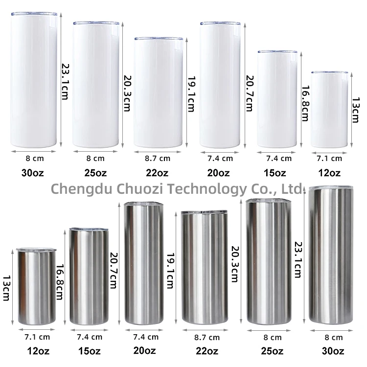 Wholesale 12oz 20oz 30oz Tumbler Wine 304 Sublimation Blanks Stainless ...