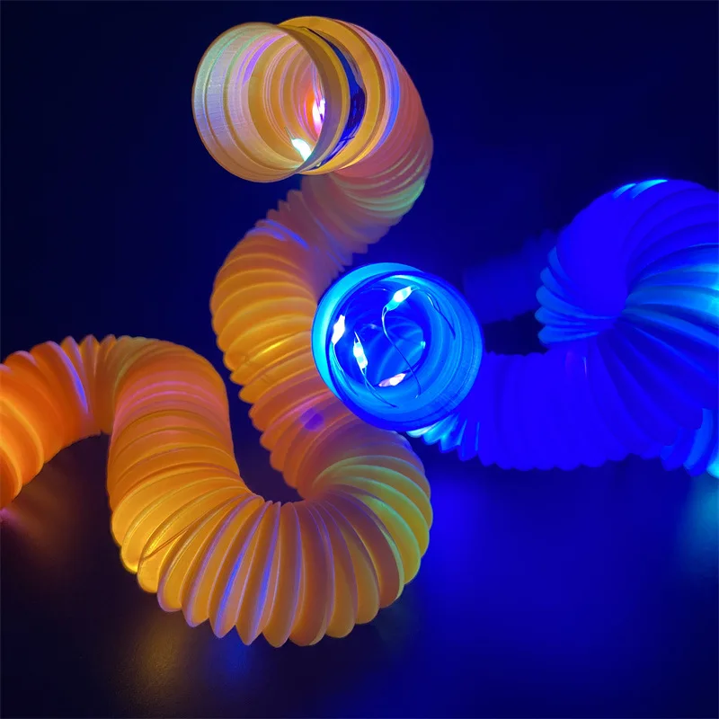 Sensory Fidget Toys Pull And Stretch Tubes Glow In The Dark Toys Led ...